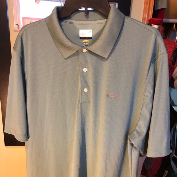 Greg Norman Collection | Shirts | Greg Norman Play Dry Polo Shark Logo ...